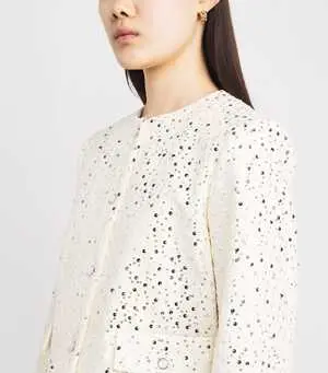 Sandro Cropped Sequin Jacket