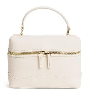 Sandro Leather Tangolino Vanity Bag - Beige