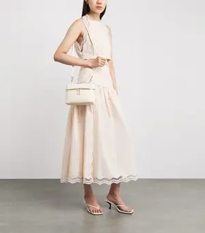 Sandro Leather Tangolino Vanity Bag - Beige