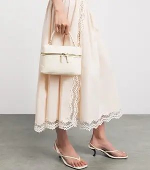 Sandro Leather Tangolino Vanity Bag - Beige