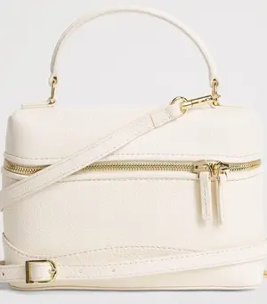 Sandro Leather Tangolino Vanity Bag - Beige