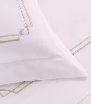 Frette Cotton Layering Embroidery Oxford Pillowcase
