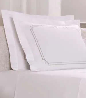 Frette Cotton Layering Embroidery Oxford Pillowcase