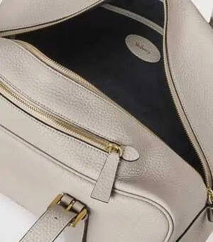 Mulberry Grained Leather Boston Shoulder Bag - White