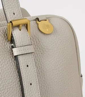 Mulberry Grained Leather Boston Shoulder Bag - White