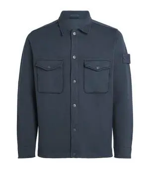 Stone Island Organic Cotton Ghost Overshirt - Blue