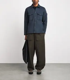 Stone Island Organic Cotton Ghost Overshirt - Blue
