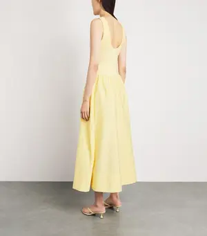 Polo Ralph Lauren Woven Flared Midi Dress - Yellow