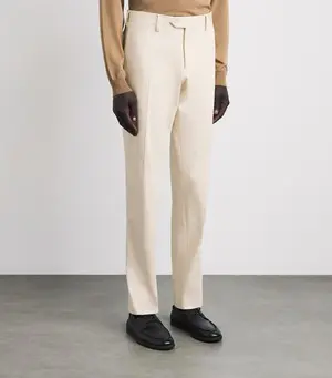 LARDINI Stretch-cotton Twill Chinos