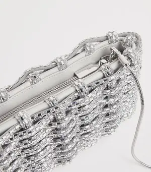 Simkhai Woven Beaded Clutch Bag