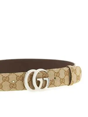 Gucci Marmont Belt In Gg Jacquard