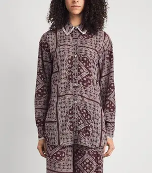 Veronica Beard Paisley Print Button-down Shirt