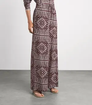 Veronica Beard Sylvester Wide-leg Paisley Trousers