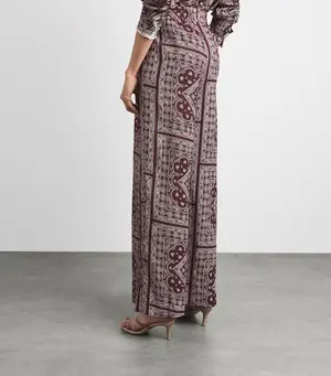 Veronica Beard Sylvester Wide-leg Paisley Trousers