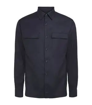 Paul & Shark Virgin Wool Overshirt With Rain System Technology