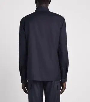 Paul & Shark Virgin Wool Overshirt With Rain System Technology