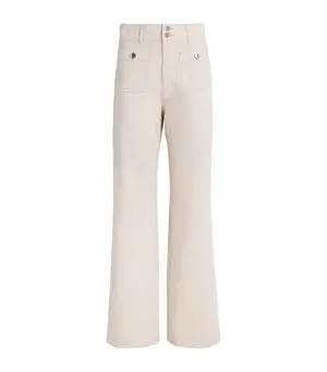 Veronica Beard High-rise Wide-leg Jeans