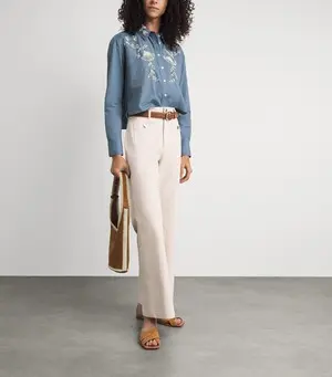 Veronica Beard High-rise Wide-leg Jeans