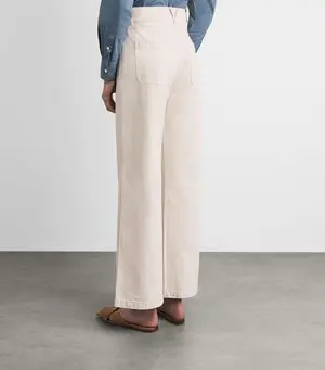 Veronica Beard High-rise Wide-leg Jeans