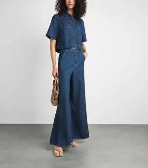 Veronica Beard Digby High-rise Wide-leg Jeans