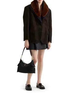Prada Explore Large Re-nylon And Leather Bag