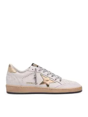 GOLDEN GOOSE Ball-star Sneakers With Gold Star And Heel Tab - Multicolor