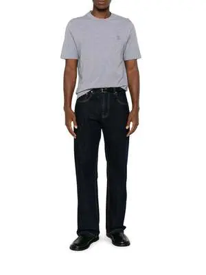 Brunello Cucinelli Cotton T-shirt With Contrasting Logo Print