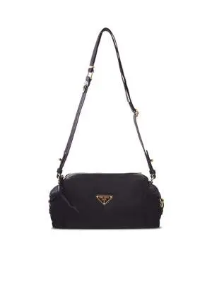 Prada Explore Bag In Re-nylon And Saffiano - Black