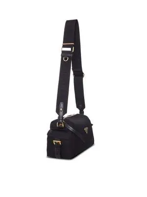 Prada Explore Bag In Re-nylon And Saffiano - Black