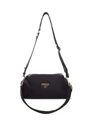 Prada Explore Bag In Re-nylon And Saffiano - Black
