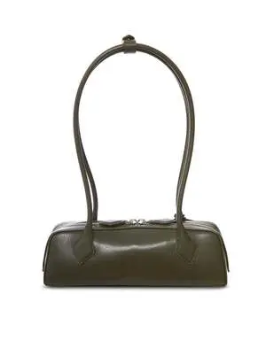 Alaïa Small Teckel Hammered Leather Shoulder Bag - Green