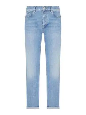 Brunello Cucinelli Light Wash Distressed Denim Jeans - Multicolor