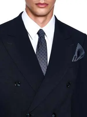 Giorgio Armani Royal Line Double Breasted Suit In Canneté Crepe Wool - Brown