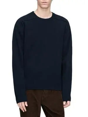 MAISON MARGIELA Virgin Wool Crewneck Sweater - Blue