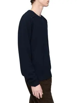 MAISON MARGIELA Virgin Wool Crewneck Sweater - Blue