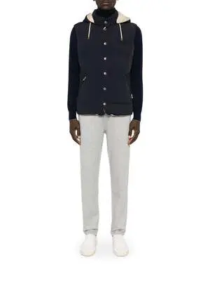 Brunello Cucinelli Double-band Cotton, Cashmere And Silk Sweatpants