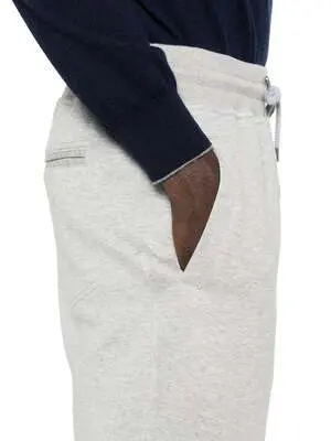 Brunello Cucinelli Double-band Cotton, Cashmere And Silk Sweatpants