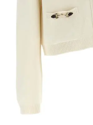 Gucci Wool & Cashmere Blend Cardigan With Morsetto Detail