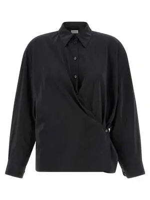 LEMAIRE Straight Collar Twisted Shirt - Black