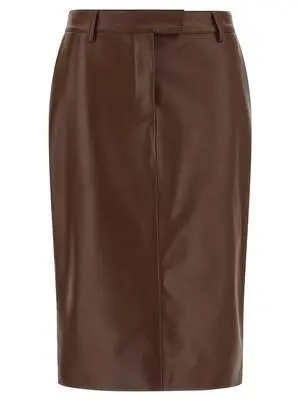 GIUSEPPE DI MORABITO GIUSEPPE DI MORABITO Leather Midi Skirt