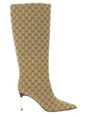 Gucci Bombshell Knee High Boots - Cream