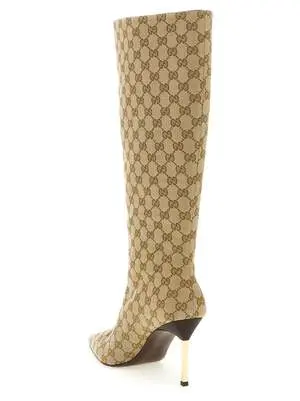 Gucci Bombshell Knee High Boots - Cream
