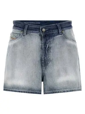 DIESEL® De-helios-fsi' High Waist Denim Shorts - Blue