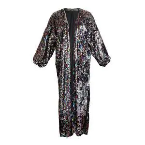 JENNAFER GRACE Rainbow Rage Sequin Cocoon Jacket