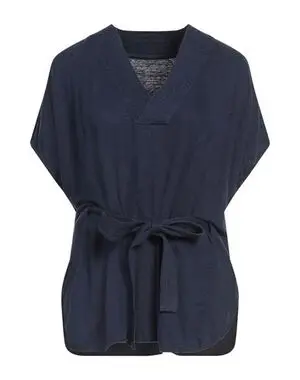 Majestic Filatures T-shirt Size Linen, Elastane - Navy