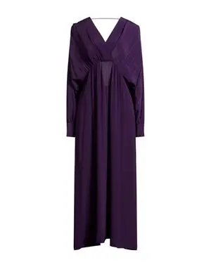 Liviana Conti Midi Dress Dark Size Acetate, Silk - Purple