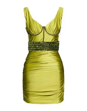 Elisabetta Franchi Mini Dress Lime Size Polyamide, Elastane - Green