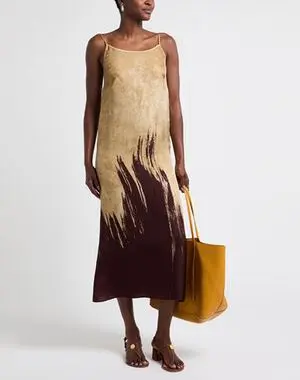 UMA WANG Maxi Dress Sand Size Viscose, Cupro