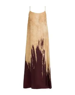 UMA WANG Maxi Dress Sand Size Viscose, Cupro
