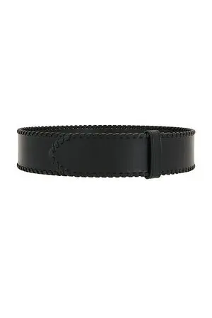 Khaite Theo Whipstitch Belt - Black